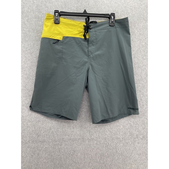 Patagonia | Swim | Patagonia Mens Swim Trunks Colorblock Yellow Gray 32 ...